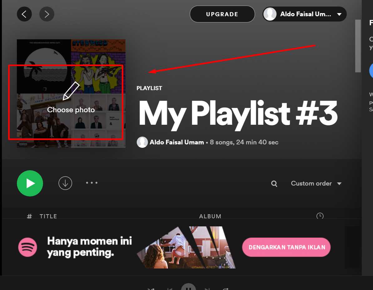 Cara mengganti Foto Playlist Spotify di Hp Android Atau Iphone & Laptop