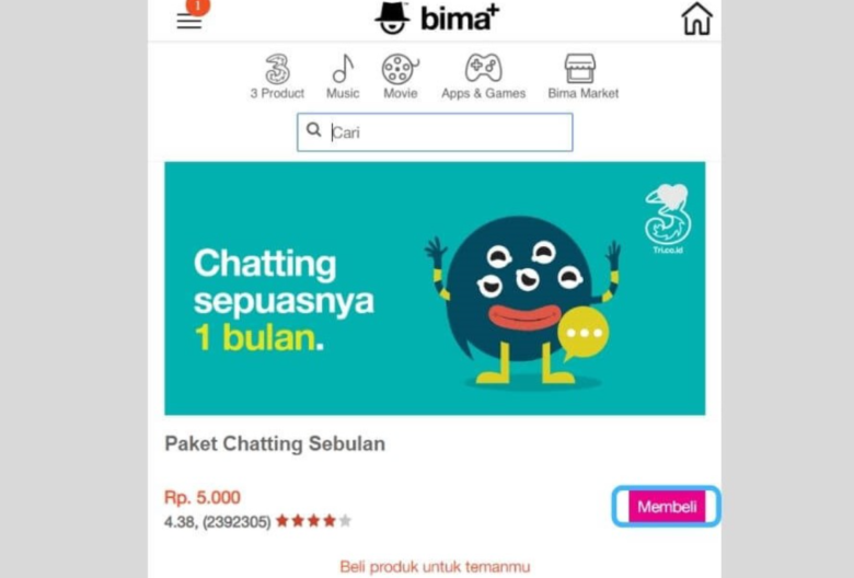 Bima Tri Paket Chatting Sebulan Bagaimana Caranya? - Abduweb